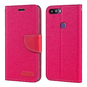 for Gigaset GS195 Case, Oxford Leather Wallet Case with Soft TPU Back Cover Magnet Flip Case for Gigaset GS195 (6.18”)