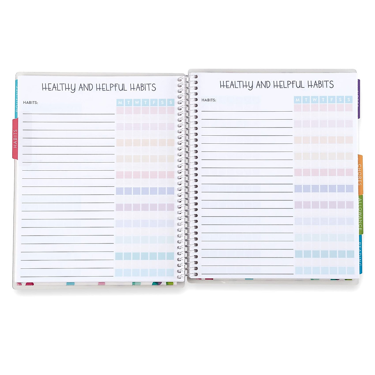 Erin Condren 7" x 9" Coiled Prompted Notebook - Kids Ultimate Checklist. 160 Perforated Pages of 80Lb Mohawk Paper. Age-Appropriate Trackers and Checklists with 6 Tabs