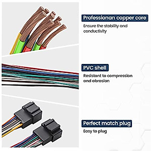 NuIth Aftermarket Radio Wiring Harness Connector Adapter Replacement for GM Chevy 2007-2015, GMC 2006-2017, Buick 2007-2014 Install Car Stereo Wire Cable Plug Non-Amplified System