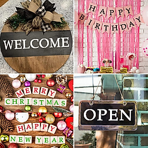 DZXCYZ 1 Inch Alphabet Letter Stencils, 65 Pcs Reusable Plastic Letter Number Symbol Interlocking Drawing Template Kit for Painting on Wood, Wall, Fabric, Rock, Signage, Door Porch