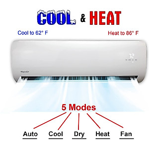 ApooDr 18000 BTU Mini Split Air Conditioner Ductless Inverter System 18.3 SEER2 with Heat Pump 220V 1.5 Ton,with Installation Kit