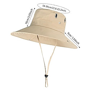 Rosoz Sun Hats for Men Women Wide Brim Boonie Hat UPF 50+ Bucket Hats Hiking Fishing Outdoor Summer Safari UV Protection Hat