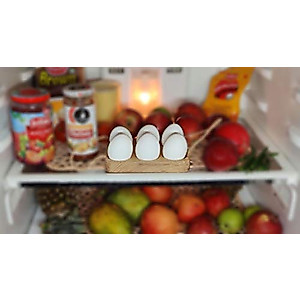 5MoonSun5's Handmade 6 Egg Tray - Wooden Egg Holder Usable in Kitchen Refrigerator, Counter top – Store and Display Chicken Eggs, Easy to Clean A great gift for your love ones..