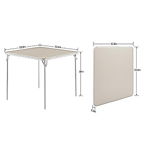 VECELO Kids Folding Activity Table and Chairs 5 Pcs, Portable, with Ultra Soft PU Padded Cushion, 5 Piece Set, Black