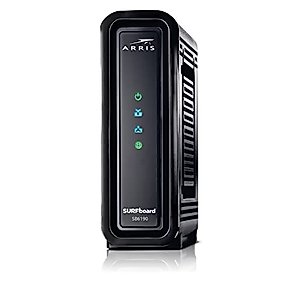 ARRIS SURFboard SB6190 DOCSIS 3.0 32 x 8 Gigabit Cable Modem | Comcast Xfinity, Cox, Spectrum | 1 Gbps Port | 800 Mbps Max Internet Speeds | Easy Set-up SURFboard Central App | 2 Year Warranty,Black