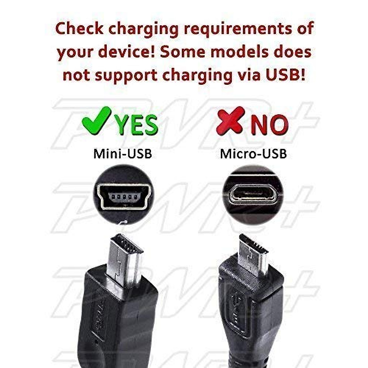 Pwr+ 6 Ft USB-Cable for Garmin-GPS-Navigator-Nuvi 50lm 2555lmt 2595lmt 40lm 1300 255w 1450 1350 1490 500 205w 200 205 350 750; Garmin 500 800 200 Gpsmap 62s Navigon 2100 Streetpilot C330 Zumo 551