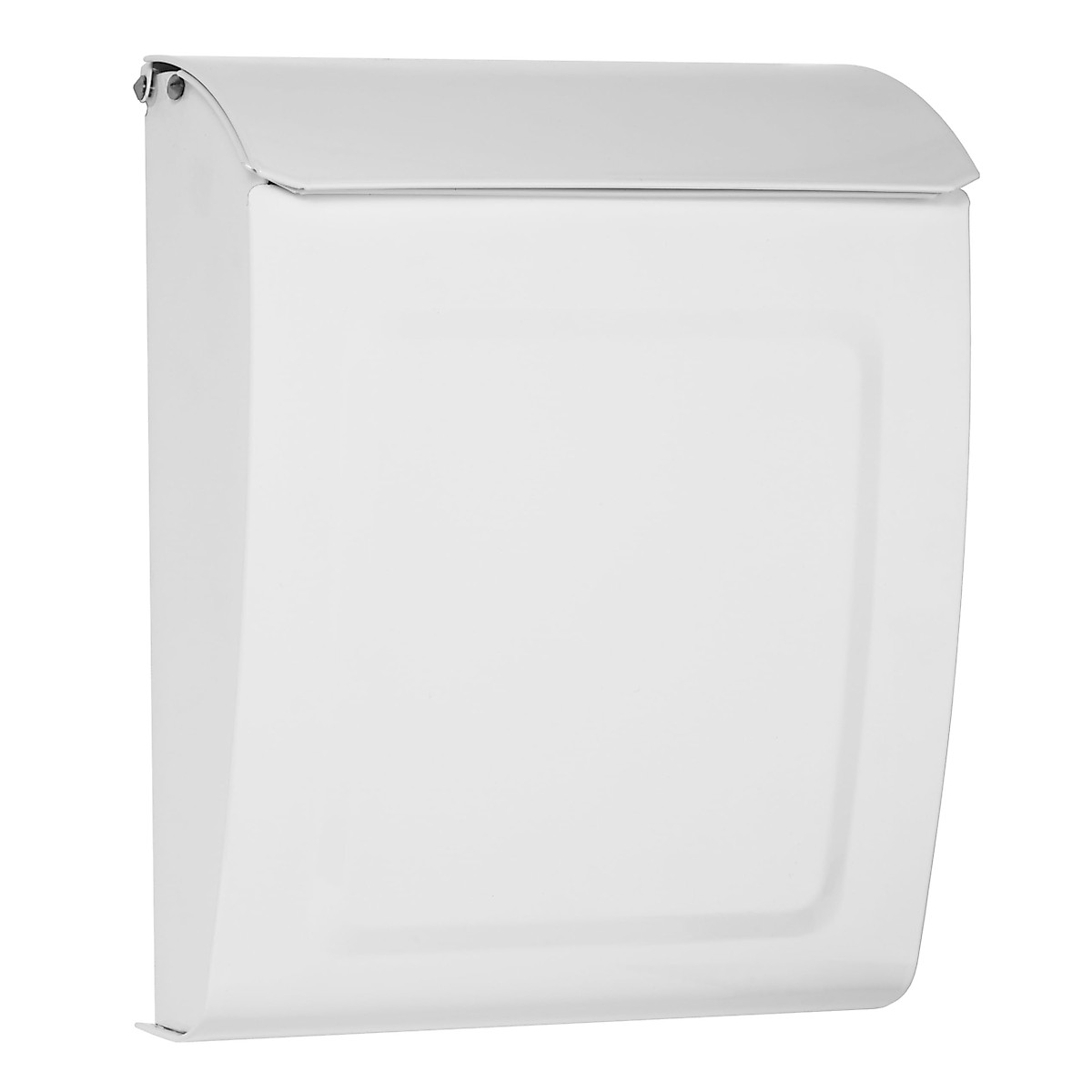 Architectural Mailboxes Aspen Galvanized Steel, Locking, Wall Mount Mailbox, 2594W-10, White, Small Capacity