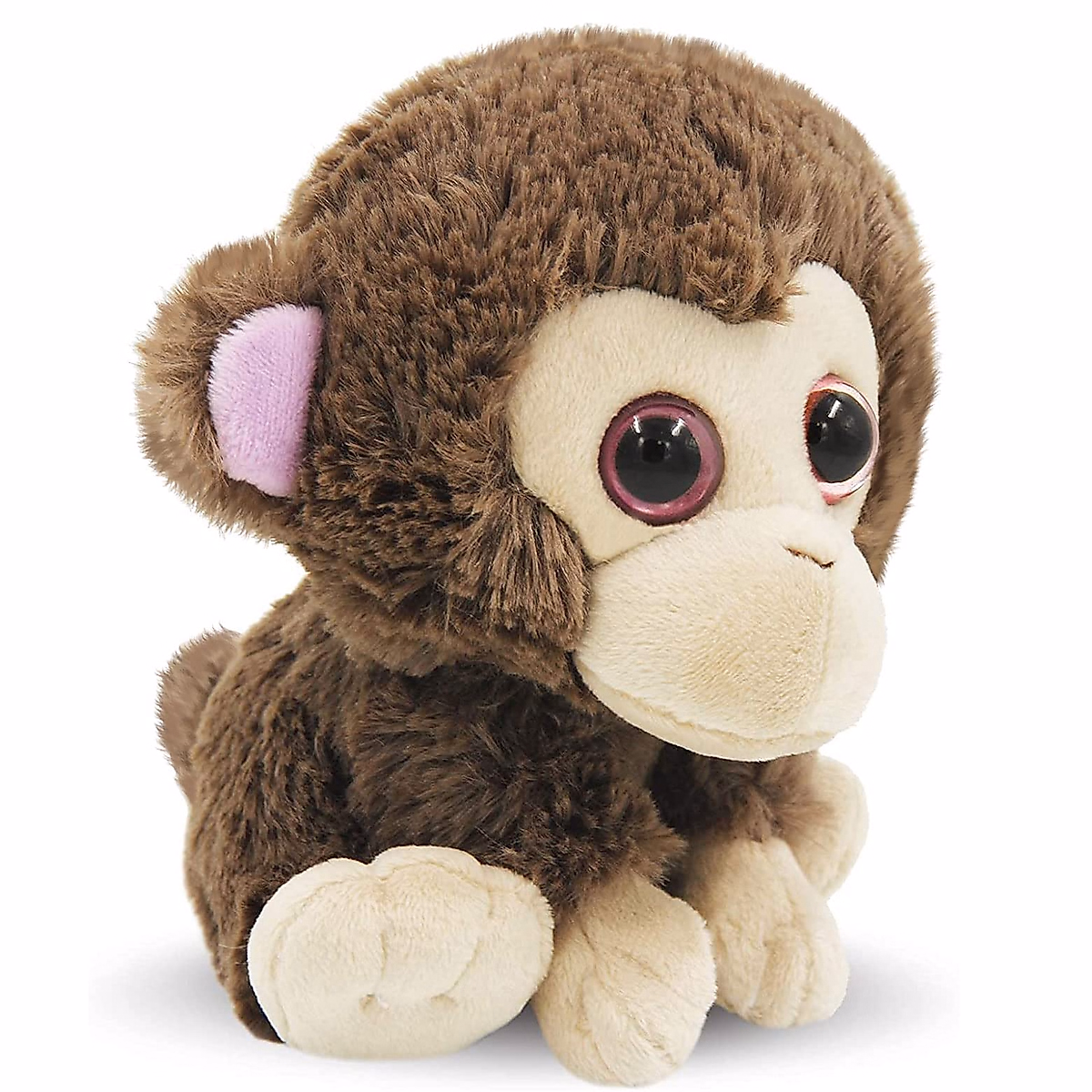 WEIGEDU Small Plush Toys Babies Monkey Stuffed Animals, 5.9 inches, Kaffee Brown Chocolate