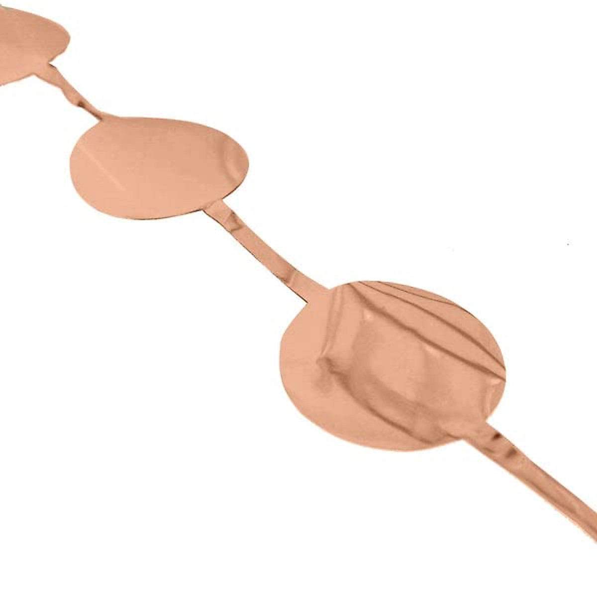 Tableclothsfactory Blush/Rose Gold Round Chain Foil Fringe Door Window Curtain Party Backdrop, Metallic Gold Tinsel Streamer Party Decor - 3ftx6.5ft