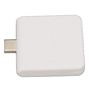 Card Reader, Credit Card Reader Type C Interface ID Mobile Phone Card Reader 125Khz Portable Smart Card Reader (White)