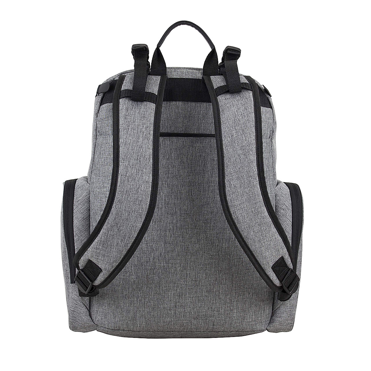 BODHI Baby Tech Top Loader Diaper Backpack with removable changing pad, Unisex, for Moms and Dads - Medium Gray Chambray