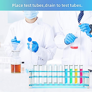 Annhua Test Tube Rack Plastic Lab Tube Stand for 13mm Tubes, 50 Holes Tes Tube Holder Tray Lab Tube Holder Rack Small for Scientific Experiments - Detachable (Single)