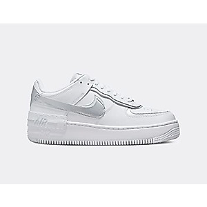 Nike Air Force 1 Shadow Womens White/Metallic Silver Size 6