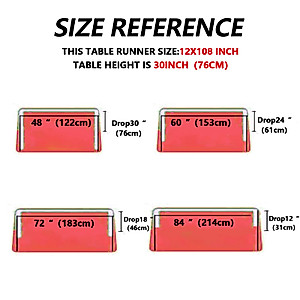 2 Pack Red Table Runners, Christmas Satin Table Runner 12x108 Inches Long, Silk and Smooth Fabric Table Runner for Wedding, Parties, Banquets, Events Decoration