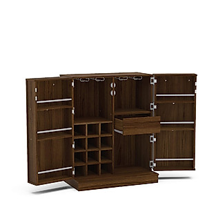 Boahaus Expandable Bar Cabinet with Wine Storage