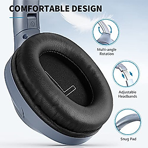 I love e iFecco Wireless Bluetooth Headphones Over-Ear, Foldable HiFi Stereo Headset with Built-in Microphone and Soft Protein Earpads for Travel, Home, Office