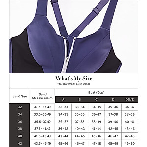 Victoria's Secret Knockout High Impact Front-Close Sports Bra with Underwire, Black, 36C