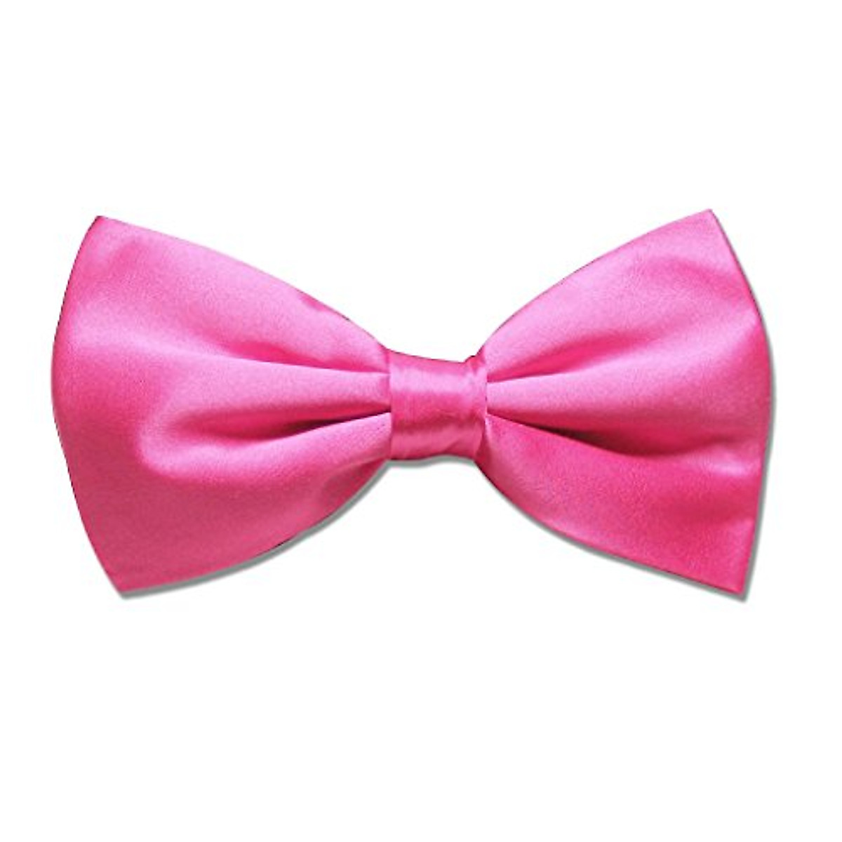 Vesuvio Napoli 100% SILK BOWTIE Solid HOT PINK FUCHSIA Color Men's Bow Tie for Tuxedo or Suit
