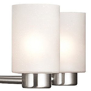 Westinghouse Lighting 6227400 Sylvestre Five-Light Interior Chandelier, Brushed Nickel Finish with Frosted Seeded Glass, 5