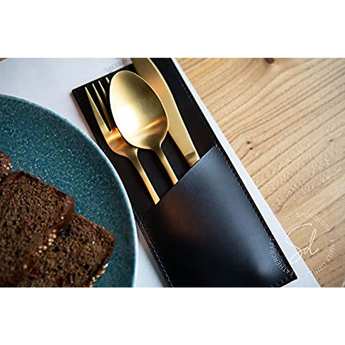 Custom Personalized Leather Cutlery Organizer-Utensil Holder, Utensil Organizer, Silverware Holder, Cutlery Holder, Spoon and Fork Holder, Silverware Sleeves, Flatware Holder, Cutlery Wrappers