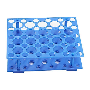 3 PCS 50 Well Centrifuge Tube Rack for 10ml/15ml/50ml Laboratory Plastic Tube Rack Holder (Deep Blue, Orange, Light Blue)