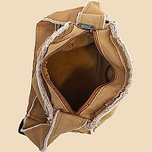 Micmores Hobo Bags for Women Small Crossbody Purse Y2K Canvas Tote Bag Stylish Handbag Fashion shoulder Bag (Brown)