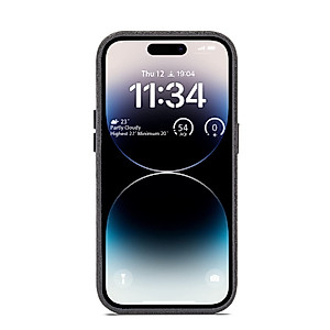 AKANTRA Alcantara Case for Apple iPhone 14 Series, Handmade Fully-Wrapped Synthetic Suede Cover, Compatible with Magsafe Wireless Charging(iPhone 14 Pro Max,Black)