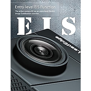 LeadEdge Action Camera 4K/30FPS 20MP EIS Anti-Shake External MIC WiFi 2.0 IPS HD Remote Control Diving 131ft Waterproof Helmet Underwater Cameras…