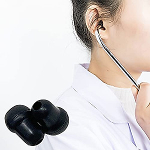 Silicone Ear Tips Earbud Replacement for Littmann Stethoscopes - Comfortable Fit Littman Ear Tips Replacement，Stethoscope Ear Pieces,Cardiology IV Parts & Littmann Earplugs Stethoscope Parts (black)