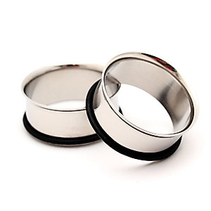 Steel Single Flare Tunnels - 1/2" (12mm) - Sold As a Pair