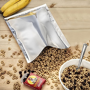 DALI HOME-60 pc Mylar Bags for Food Storage with 60 Oxygen Absorbers & 60 blank labels-10x14in 25 pcs,7x10in 25pcs,17x26in 10pcs-7 mil Mylar bag-Sealable Mylar bag-Food storage solutions,000-DALI-60