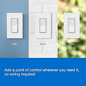 Lutron Paddle Pico Remote for Caseta Smart Dimmers/Switches, On/Off Control, for Table Top or Wallmount Use, PJ2-P2B-GWH, White