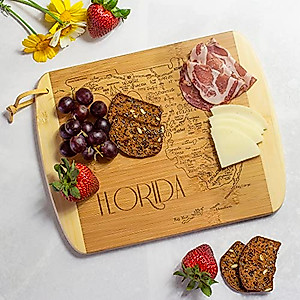 Totally Bamboo A Slice of Life Florida State Serving and Cutting Board, 11" x 8.75"