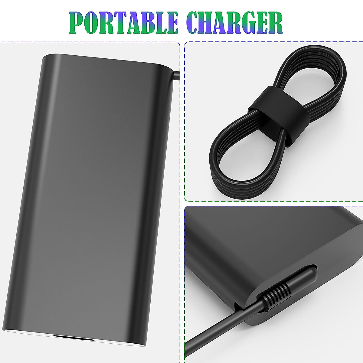 Slim 330W 16.92A 19.5V AC Laptop Charger for DELL Alienware M17 M18X X17 X51 Area-51m G15 G16 5530 7630 7620 DA330PM190 LA330PM190 DA330PM111 LA330PM160 Power Supply Adapter Cord