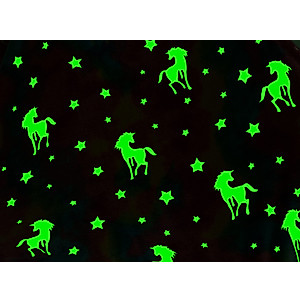 Glow in The Dark Throw Blanket, Luminous Unicorns Blanket for Boys Girls, Super Soft Fuzzy Plush Flannel Furry Fleece Blanket, Perfect for Bed or Sofa, Personalized Kids Gifts (Rainbow, 50" x 60")