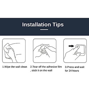 KCTEX Adhesive Robe Hooks, Wall Hooks, Stainless Steel Shower Hooks, Heavy Duty Waterproof for Hanging Robe, Towel, Christmas Decorations, Stocking - Bathroom, Kitchen and Bedroom 4 Packs