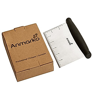 Stainless Steel Metal Griddle Scraper Chopper - Great as Dough Cutter for Bread and Pizza Dough - Multipurpose Kitchen Utensil for Flat Top Griddle - Commercial Quality