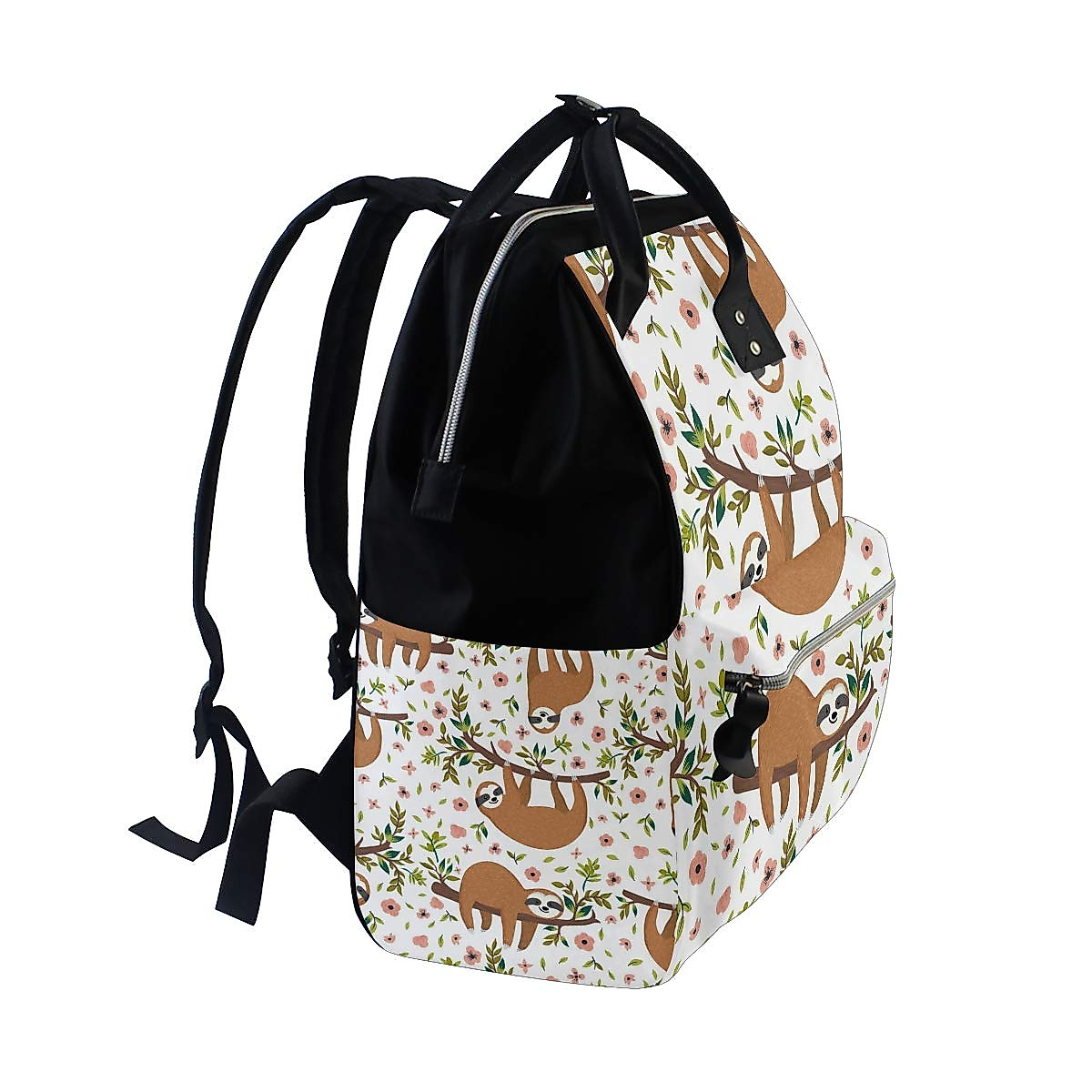 Top Carpenter Diaper Nappy Bag Travel Backpack Mommy Bag Funny Sloth On Tree for Mom Dad, Ideal Gift for New Mommy