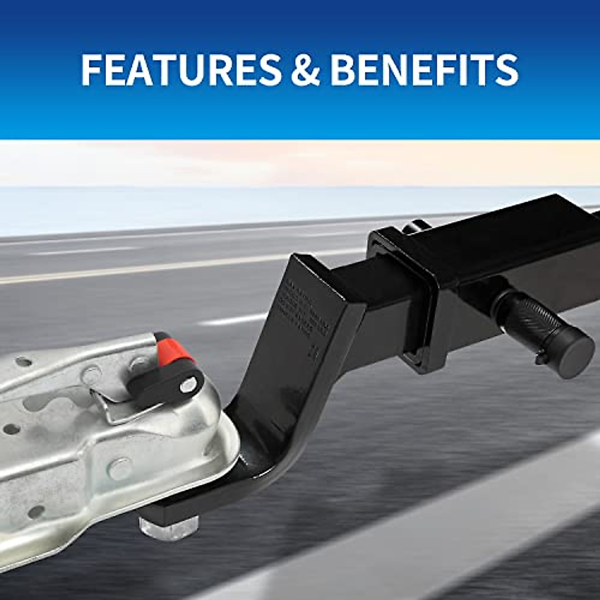 METOWARE Keyed Alike Trailer Hitch Locks & Coupler Lock Set, 5/8" Dia 3-1/2" Long Hitch Lock Fits Class III IV Receiver, Dia 1/4" Trailer Coupler Lock with 3/4" Inch Span Fits Latch-Type Couplers