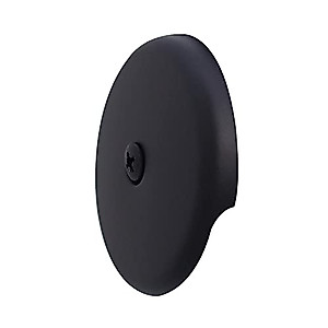 Westbrass D931K-62 1-3/8" Fine Thread Tip-Toe Bathtub Drain Plug Trim Set with One-Hole Overflow Faceplate and 1-1/2" Adapter Bushing, Matte Black