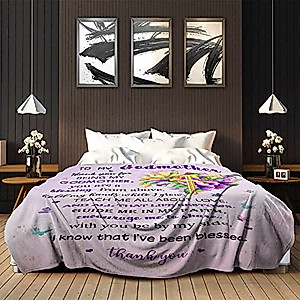 Muxuten Godmother Gift Blanket 60"X50" - Godmother Gifts from Godchild - Gifts for Godmother - Best Godmother Gifts - Godmother Gifts from Godson/Goddaughter, Christian Baptism Gift Ideas Blankets