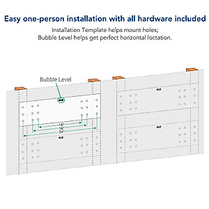 FLEXIMOUNTS 4-Pack 2x6ft 24-inch-by-72-inch Wall Shelf Garage Storage Rack Floating Shelves, Black