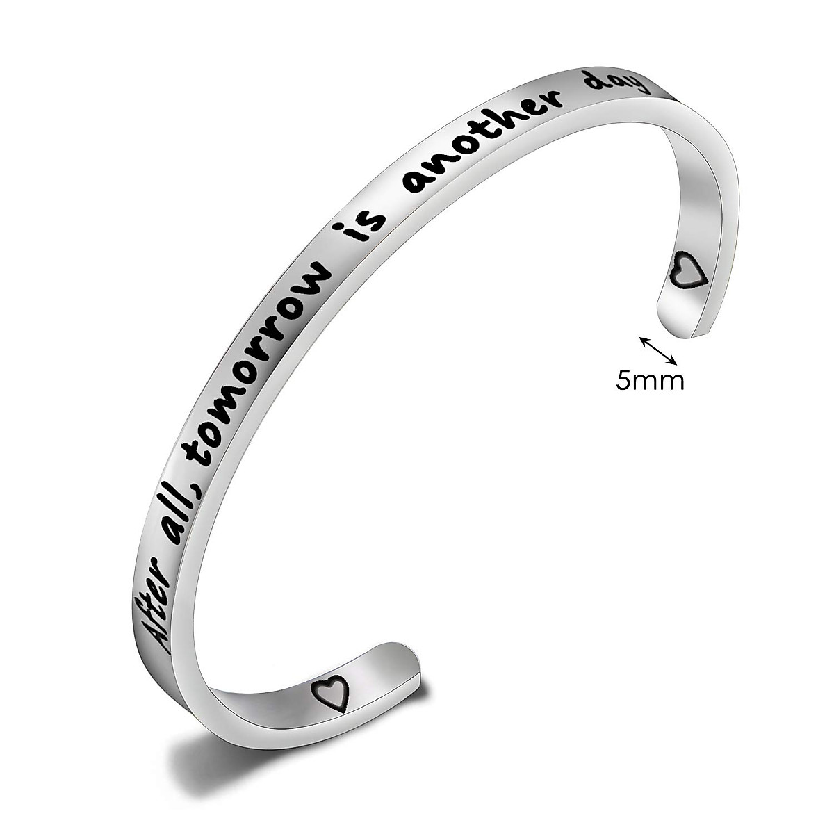 TGBJE After All Tomorrow Is Another Day Cuff Bracelet Inspired By Gone With The Wind Scarlett Quote Jewelry Famous Movie Inspirational Quote (Tomorrow)