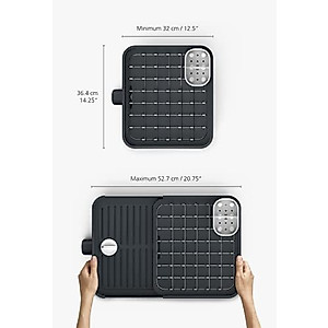 Joseph Joseph 85040 Extend Expandable Dish Drying Rack and Drainboard Set Foldaway Integrated Spout Drainer Removable Steel Rack and Cutlery Holder, Gray