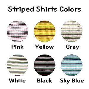 Lucky Petter Double Striped Dog Shirt for Small Large Dogs T-Shirts Soft Breathable Dog Cotton Shirt Basic Shirts (4X-Large, Gray)