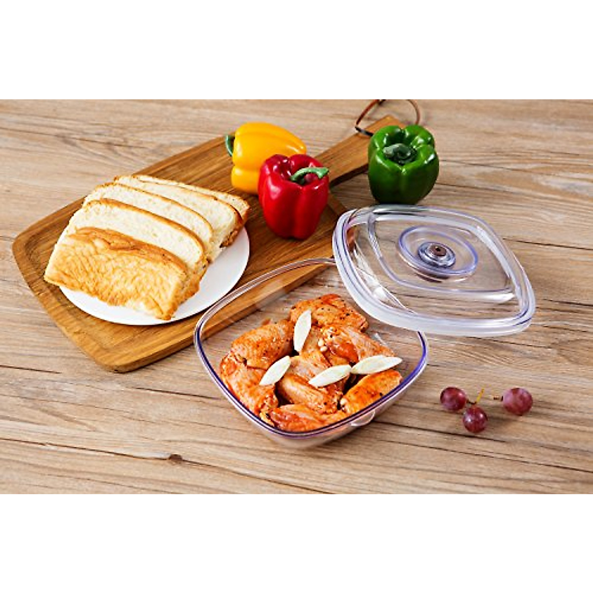 GERYON Vacuum Seal Container for Food Preservation, 2.1 QUART(2 LITER）Work with GERYON Vacuum Sealer Machine