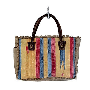 Myra Bag Nature'S Delight Small Bag Upcycled Cotton & Leather S-3075
