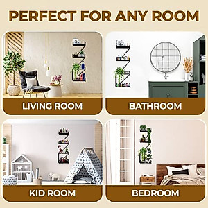 VERSATILE KAS 3-Tier Fire Escape Shelf New York Decorative Floating Hang Wall Shelves for Action Figures Planter