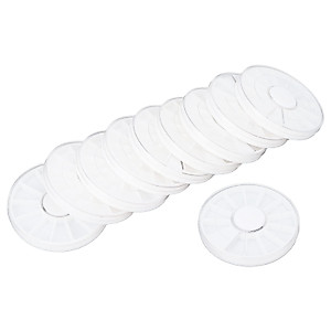 Dioche 10pcs Nail Art Storage Box, 12 Grids Round Dustproof Clear Jewelry Organize Container for Beads Earrings Pills