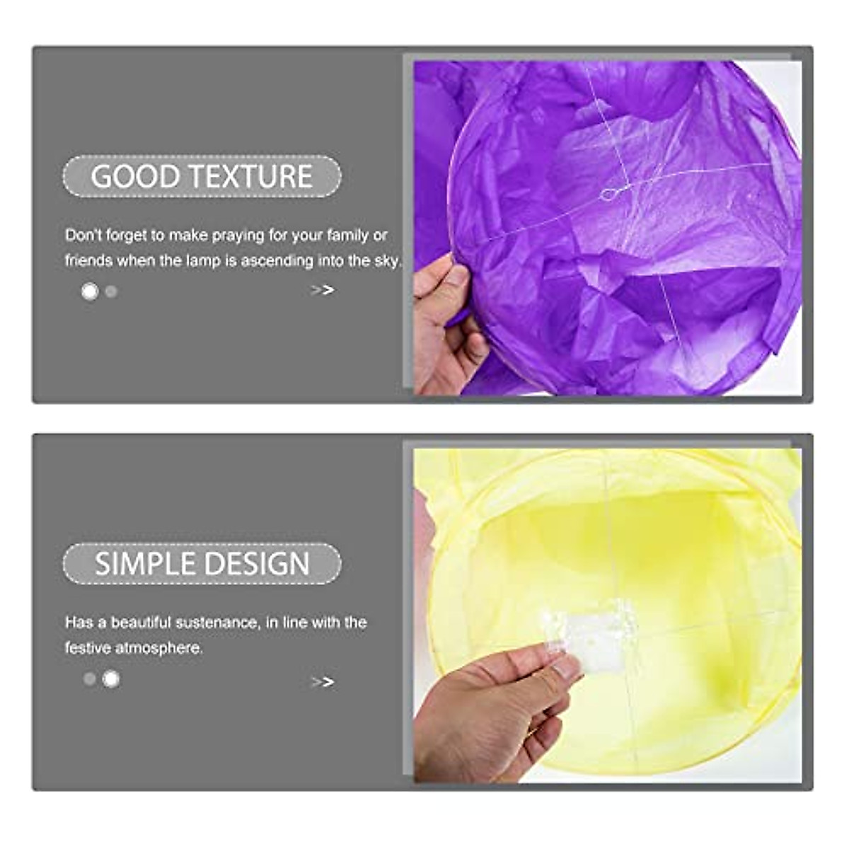 YARNOW 24pcs Floating Colored Memorial Blessing and to Multicolored Release Fashion Wedding Lanterns Lantern Traditional Party Celebration in Festival Garden Wishing Ornament New